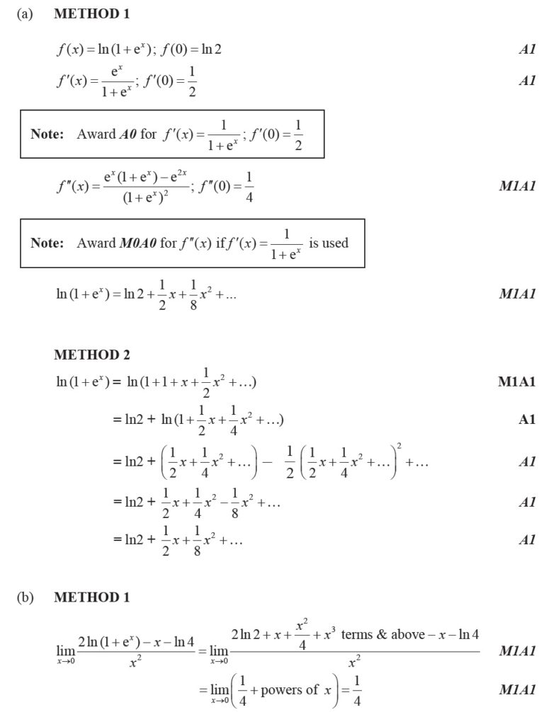 IBDP Past Year Exam Questions – Limits – IBDP Math HL/SL