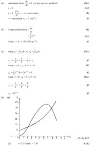 IBDP Past Year Exam Questions – Kinematics – IBDP Math HL/SL